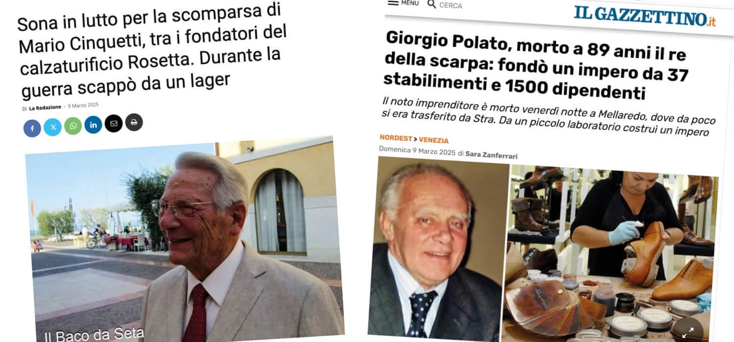 La scarpa piange la scomparsa di Giorgio Polato e Mario Cinquetti ...